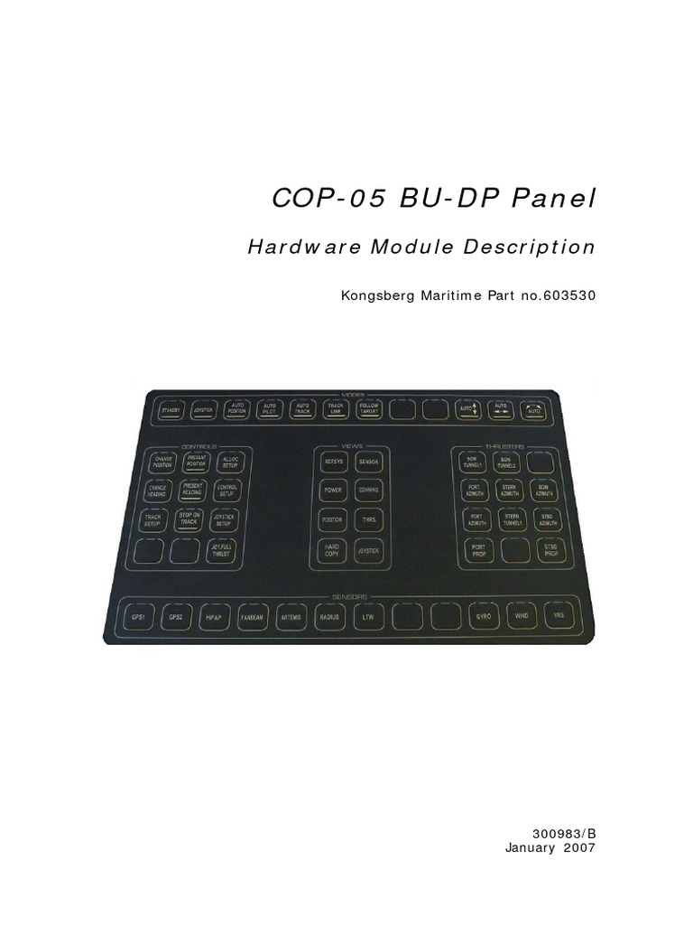 COP-05 BU-DP Panel Hardware Guide | PDF | Usb | Electrical Connector