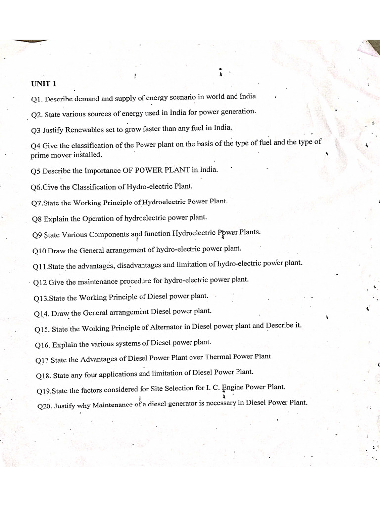 Unit 1 and 2 Question Bank | PDF