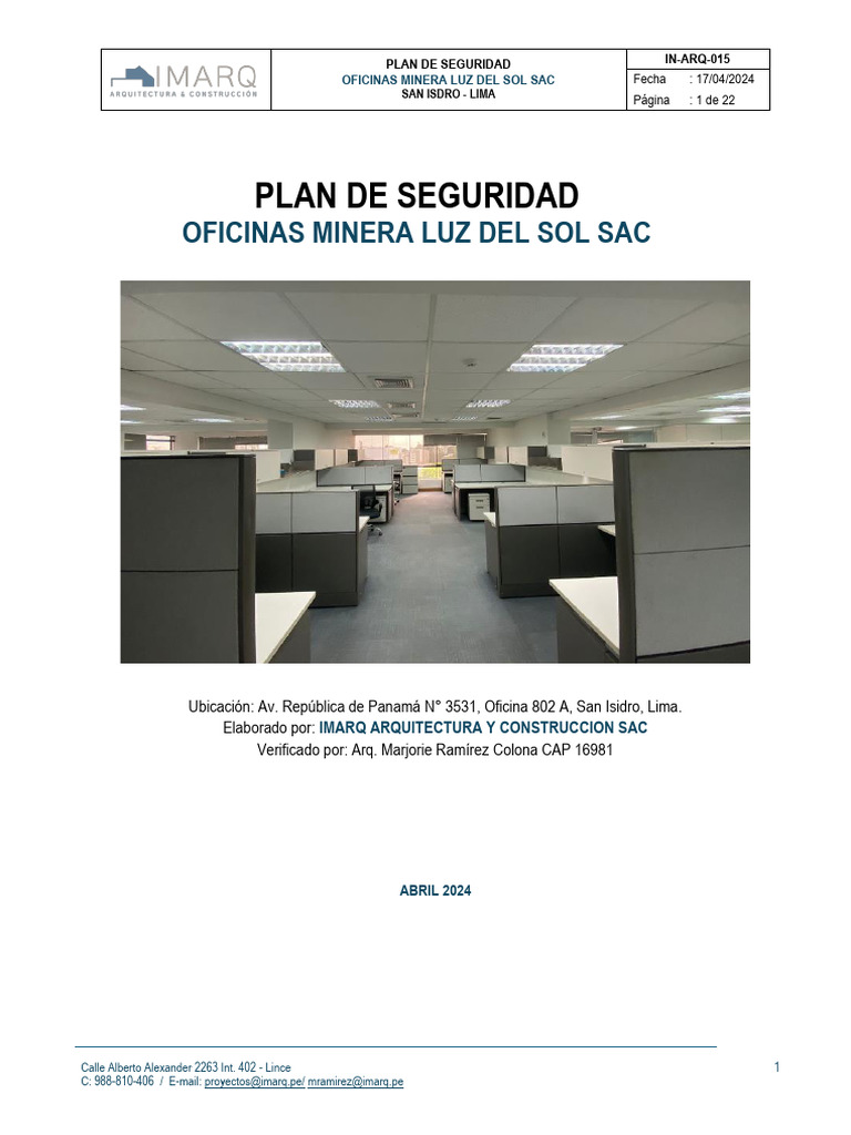 Itse Plan de Seguridad | PDF | Business | Bombero