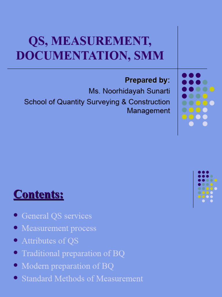 QS-Taking Off Measurement SMM | PDF | Specification (Technical Standard ...