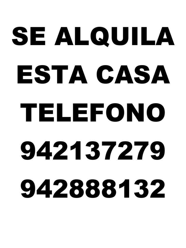 Se Alquila | PDF