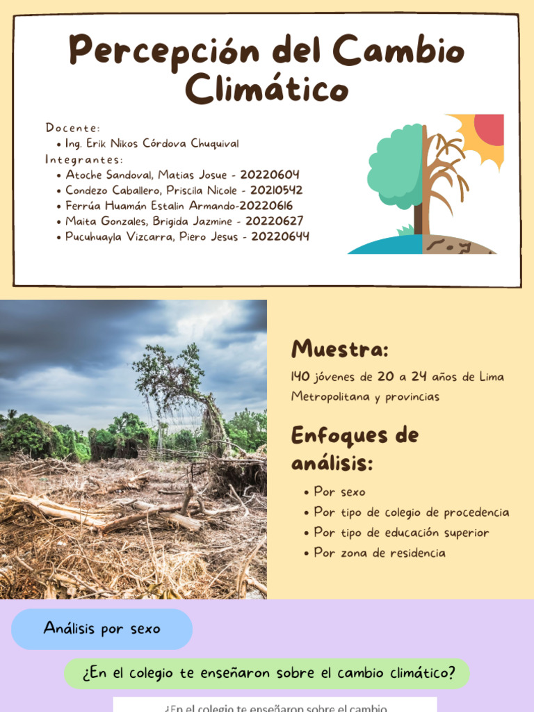 Percepción Del Cambio Climático | PDF | Cambio climático | Dióxido de ...