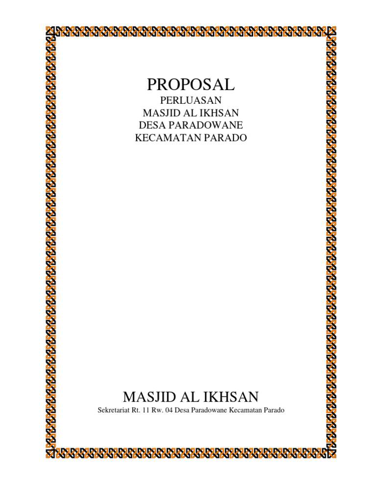 Proposal Rehab Masjid 2016 | PDF