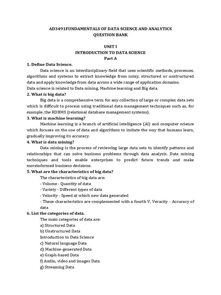 01.ad3491 Fdsa QB | PDF | Sampling (Statistics) | Estimator 01.ad3491 Fdsa QB | PDF | Sampling (Statistics) | Estimator