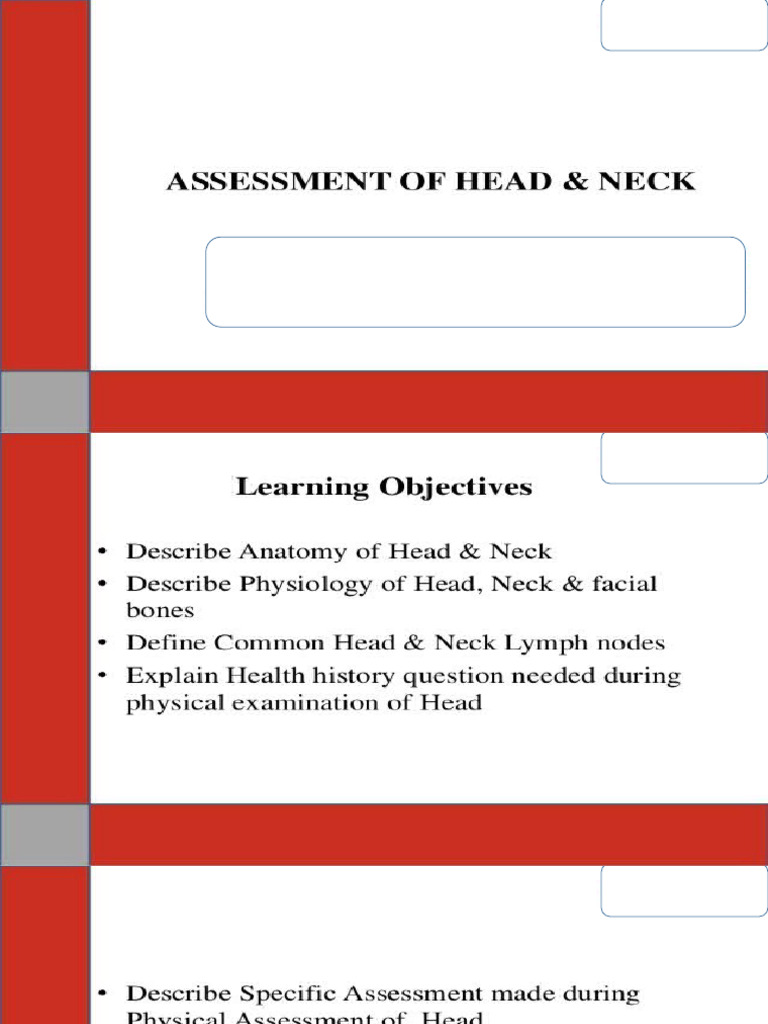 Assessment of Head and Neck | PDF