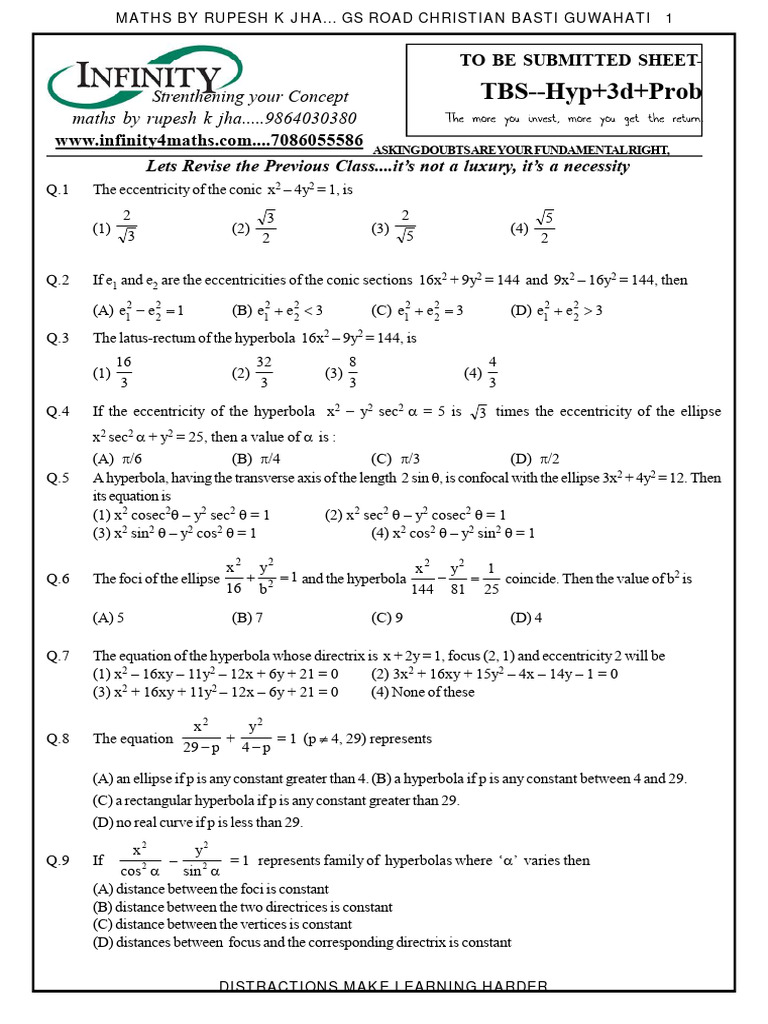 TBS Hyp+3d+Prob | PDF | Elementary Geometry | Euclidean Geometry