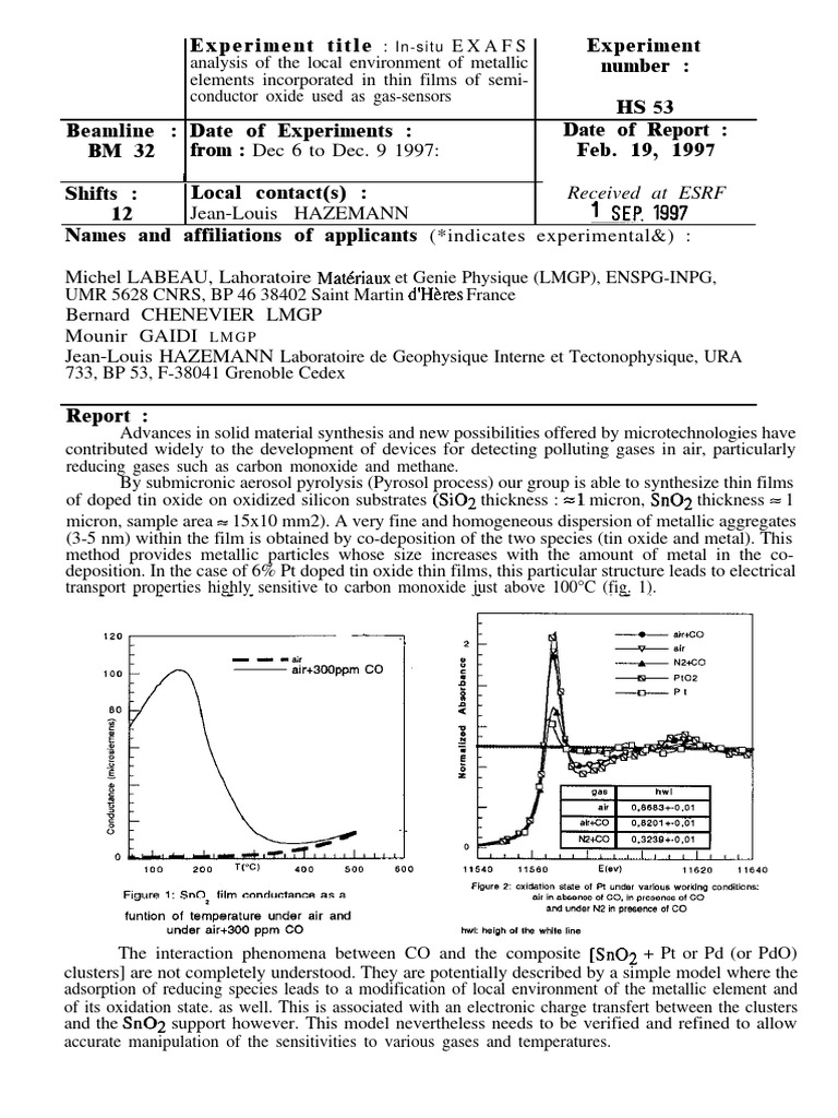 ESRF Report | PDF | Redox | Gases