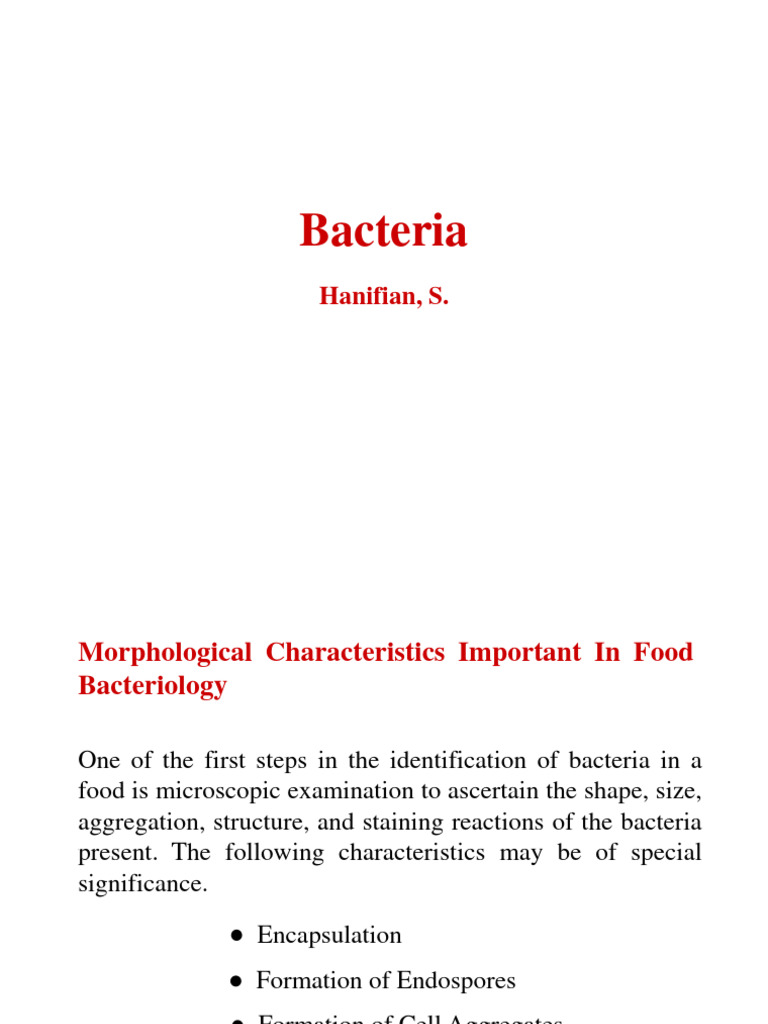 Food Microbiology - Classification of Bacteria | Download Free PDF ...