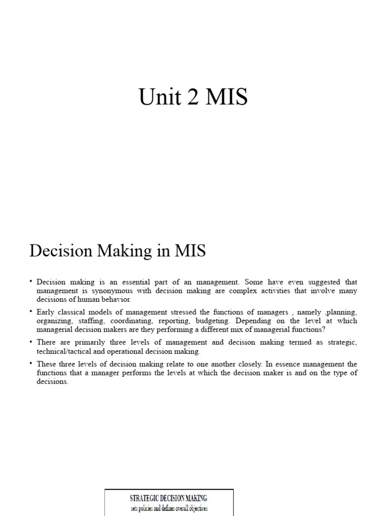 Unit 2 2021 | PDF | Decision Making | Rationality