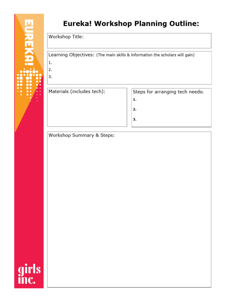 Workshop Lesson Plan Template | PDF