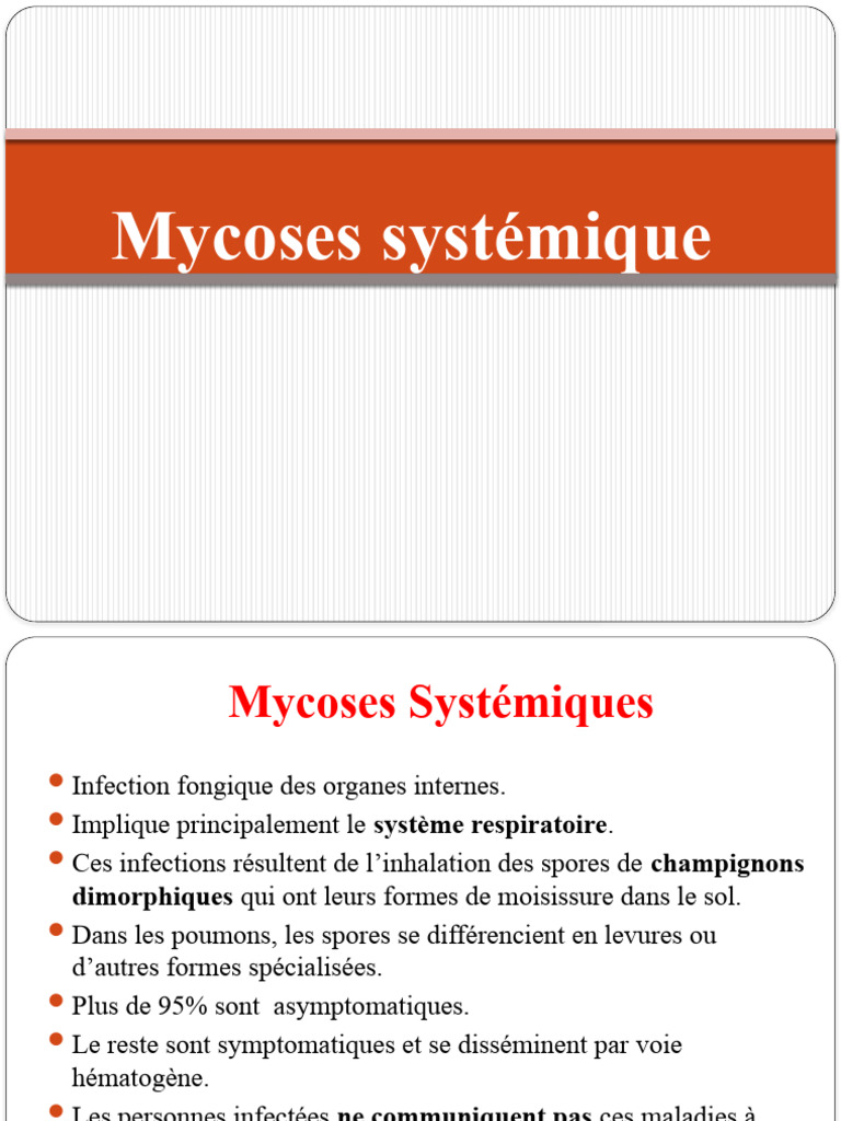 Mycoses Systémique | PDF | Biologie | Causes de décès