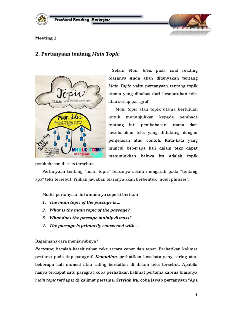 Reading Strategies: Finding Main Topics | PDF | Soil | Rock (Geology)