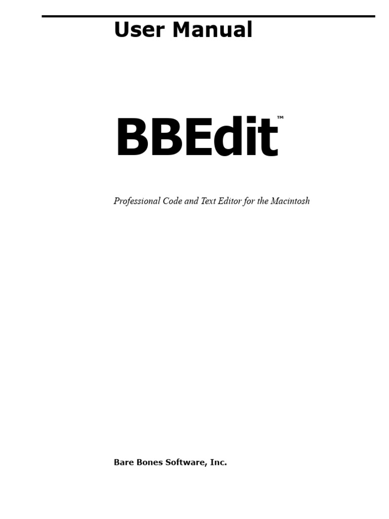 BBEdit User Manual (14.6.6) | PDF | Computer File | File Transfer Protocol