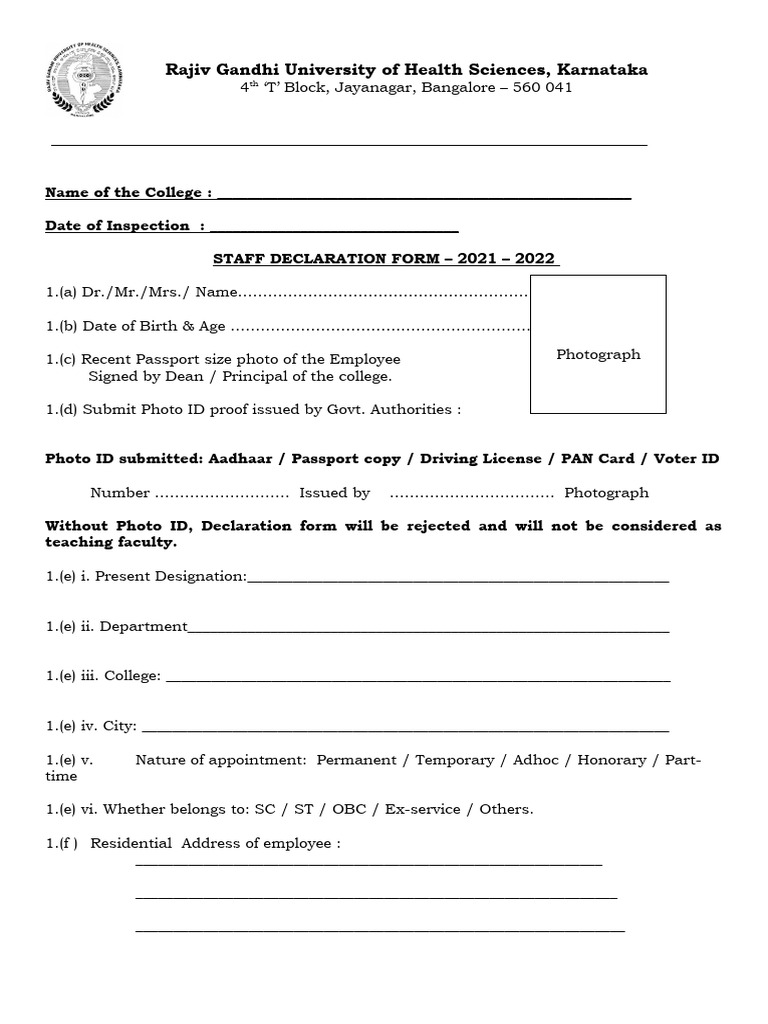 4. Declaration Forms 22-23 | PDF | Government | Authentication