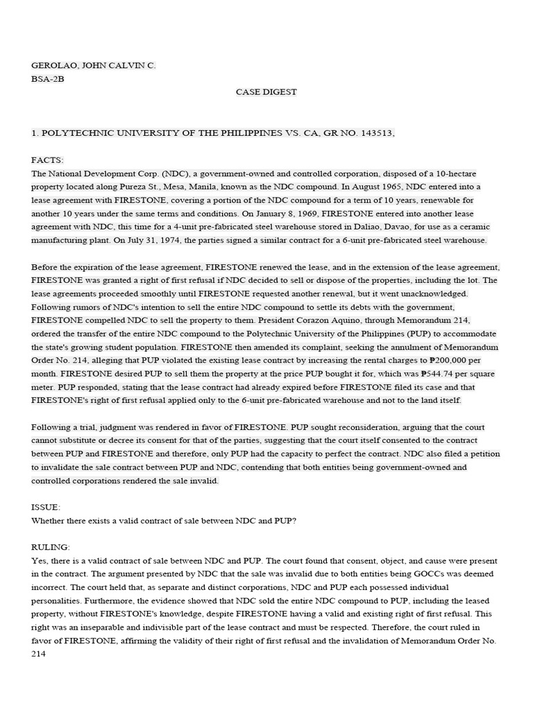 Case Digest RFBT Finished | PDF | Surety | Lawsuit