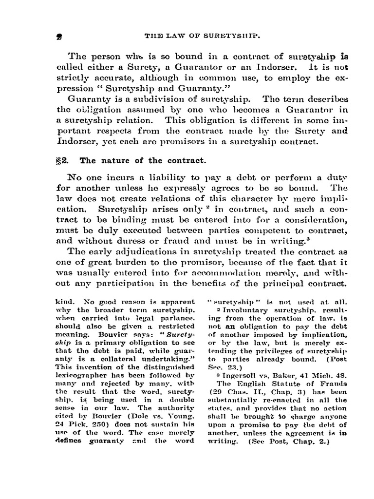 Surety and Guaranty Explained - Its You Unless | PDF