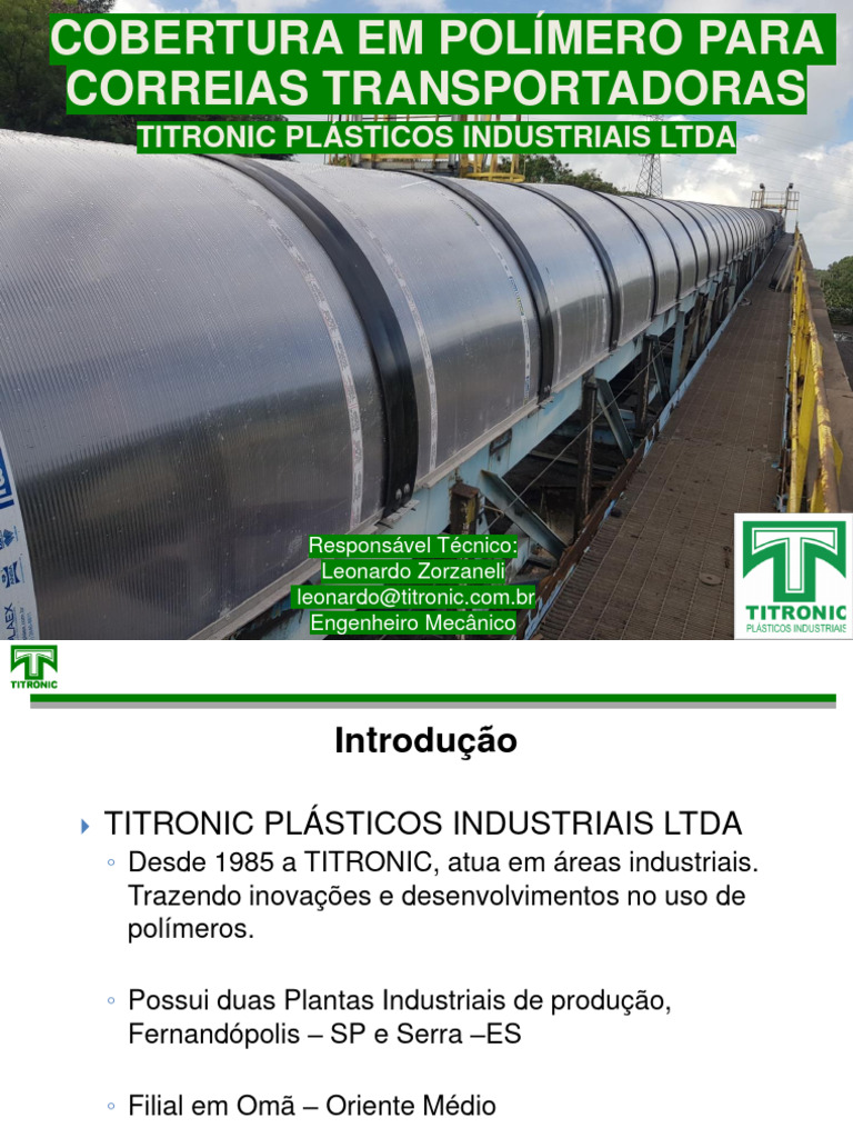 Cobertura Polimérica para Correias | PDF | Polímeros | Vestir-se