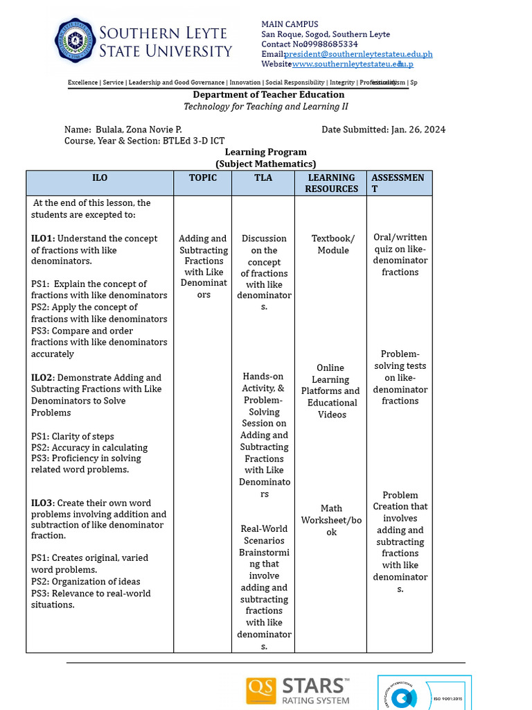 Midterm Learning Program | PDF | Learning | Science
