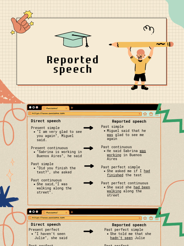 Reported Speech | PDF | Language Arts & Discipline