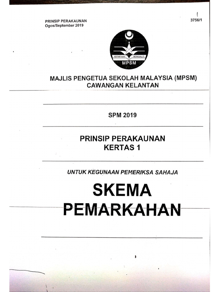 Kertas 1 - Trial SPM 2019 - Kelantan - Jawapan | PDF