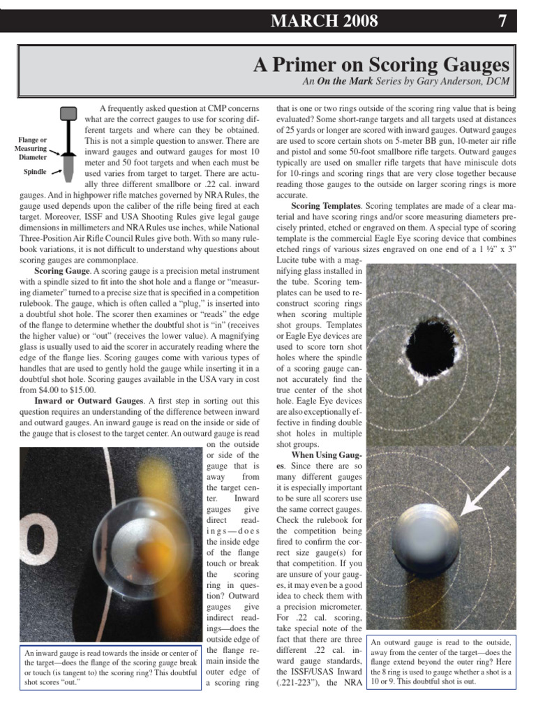 A Primer On Scoring Gauges | PDF | Caliber | Rifle