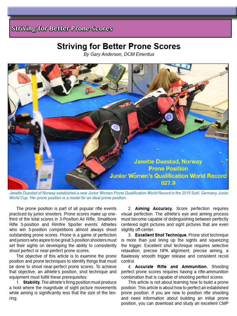 Mastering Prone Shooting Techniques | PDF | Rifle | Shooting