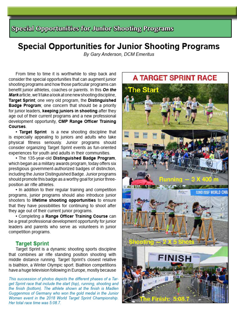 Special Opportunities For Junior Shooting Programs | PDF | Marksman ...