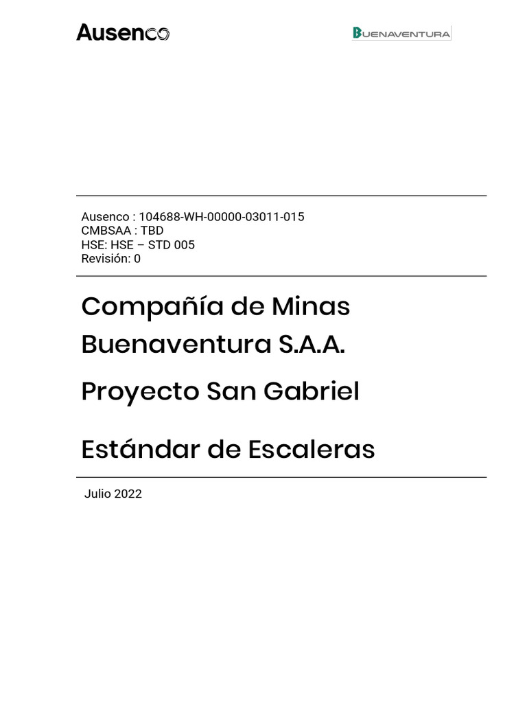 Estándar de Escaleras San Gabriel | PDF | Escalera