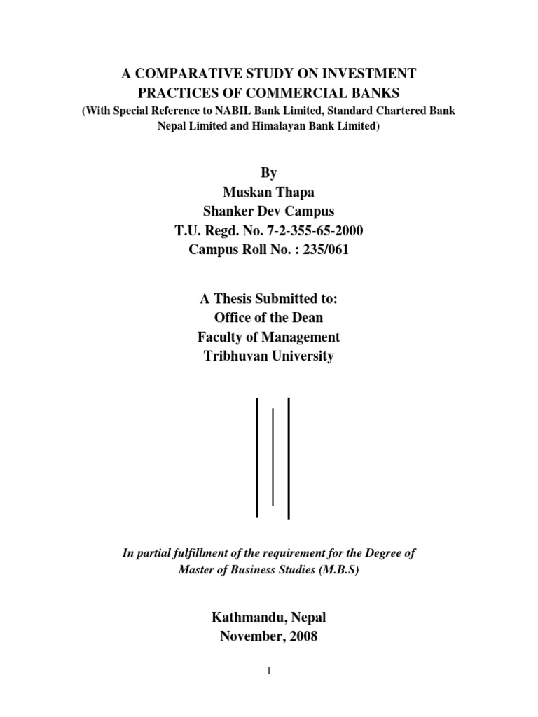 Full Thesis | PDF | Banks | Investing