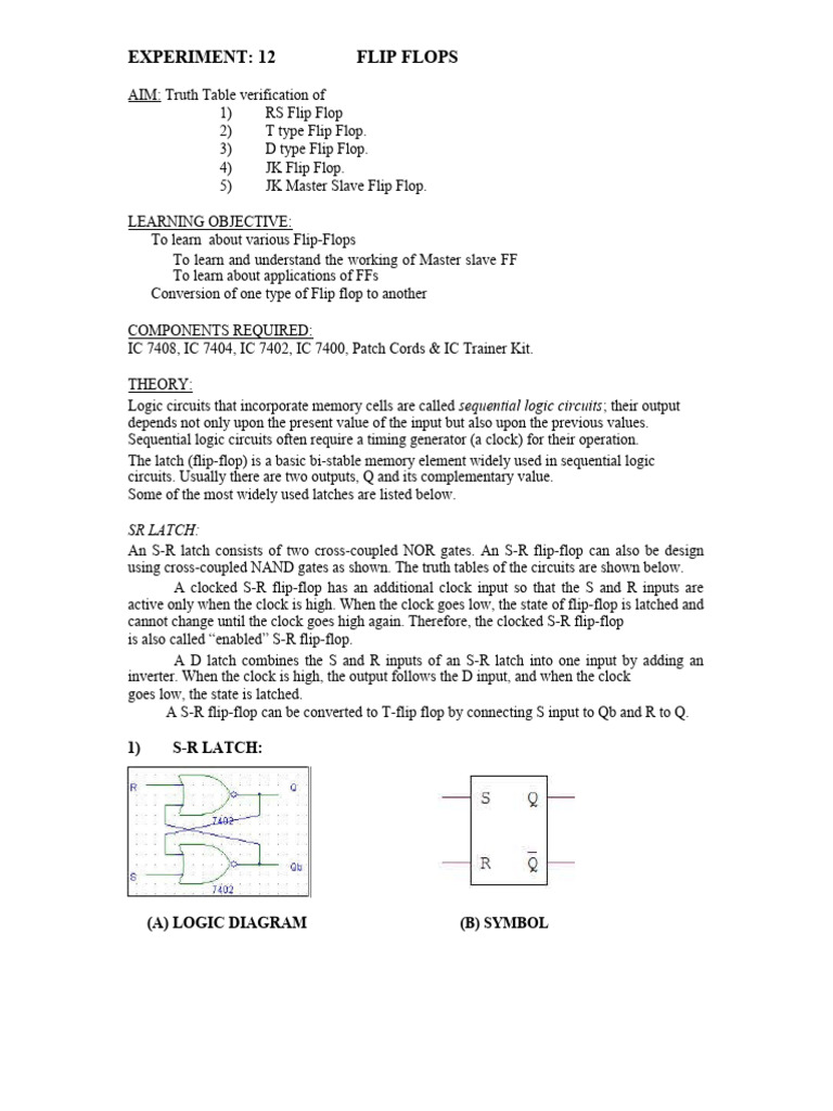 Flipflops | PDF | Electrical Engineering | Electronic Circuits