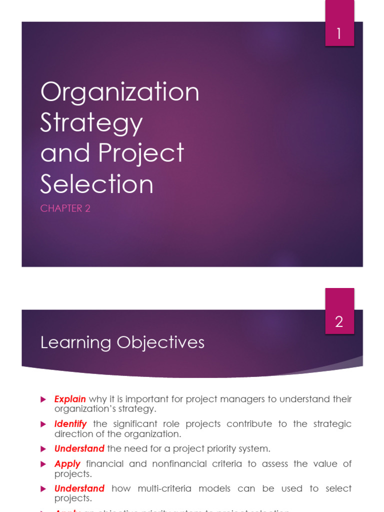 pm-ch2 | PDF | Strategic Management | Net Present Value