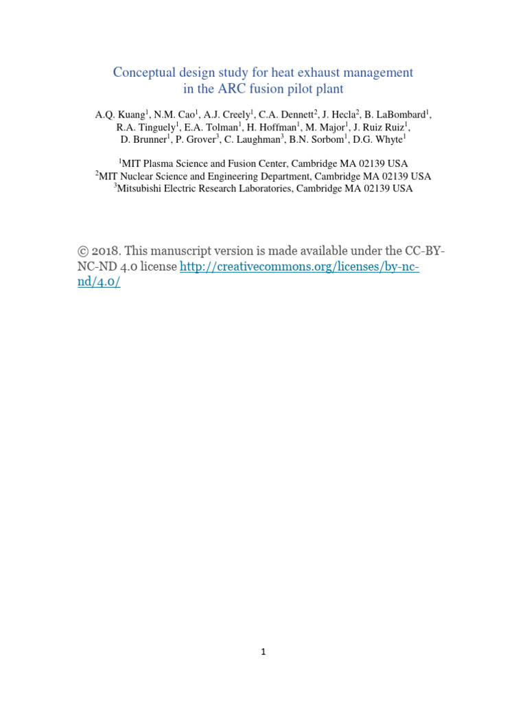 ARC fusion reactor | PDF | Fusion Power | Tokamak