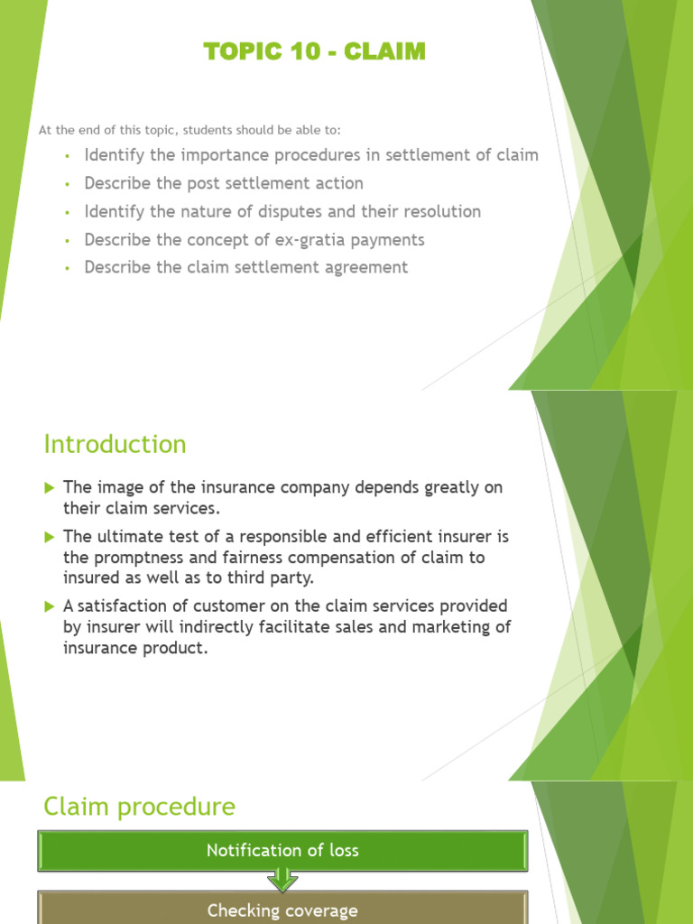 Topic 10 - Claim | PDF | Insurance | Mediation