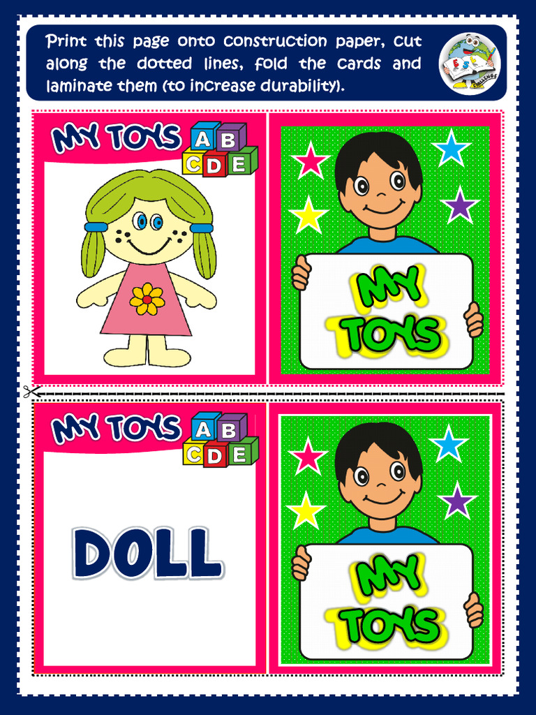 Printable Toy Cards for Kids | PDF