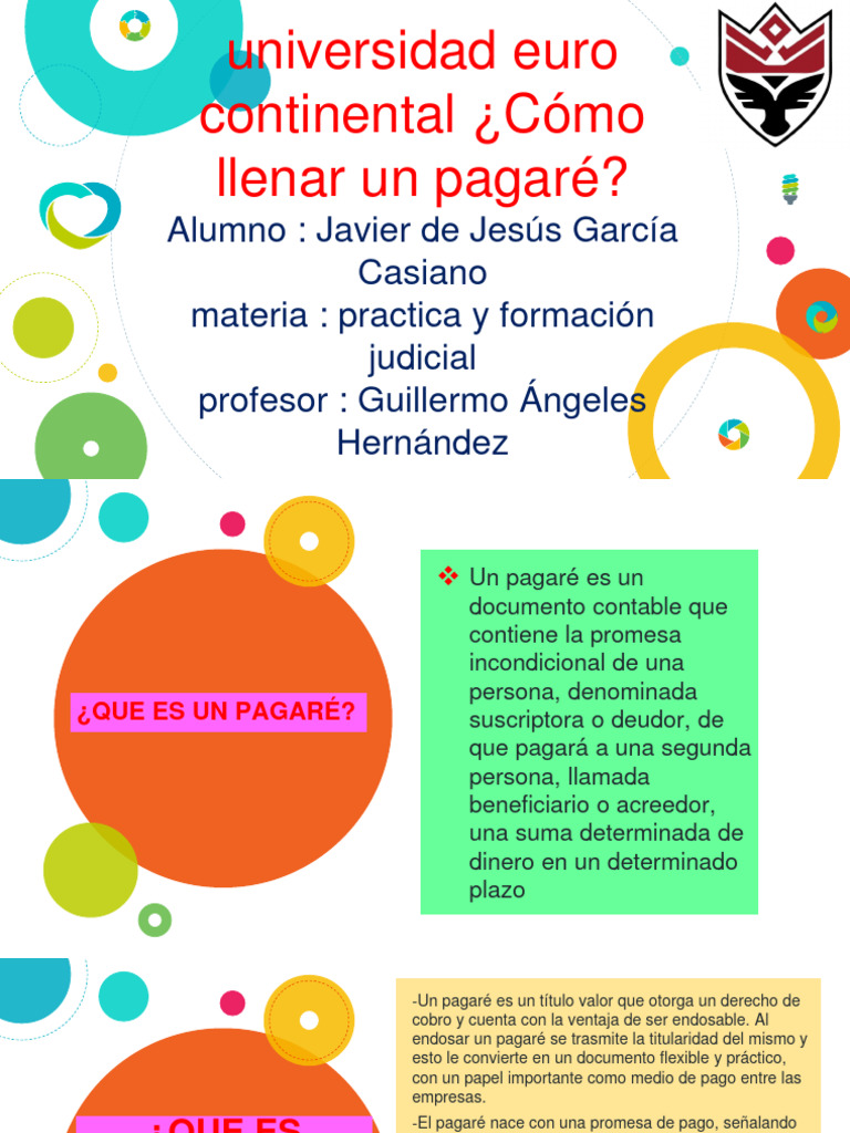 Cómo Llenar Un Pagaré Pdf Pagos