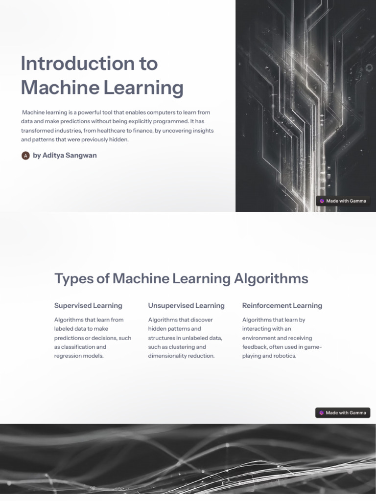 Introduction To Machine Learning: by Aditya Sangwan | PDF