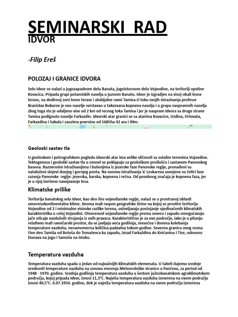 Seminarski Idvor Filip | PDF