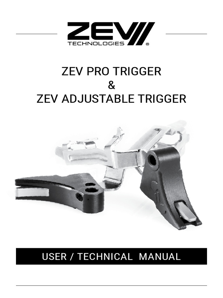 ZEV Trigger Install Manual | PDF | Trigger (Firearms) | Firearm Components