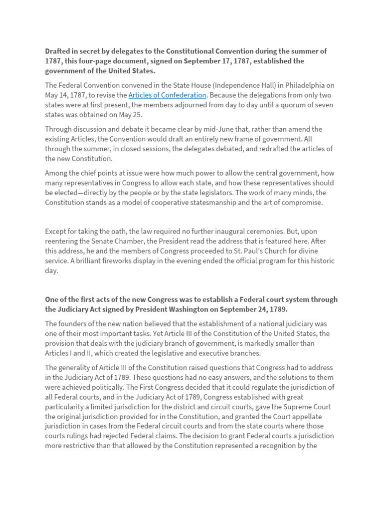 Articles of Confederation | PDF | Federal Government Of The United ...