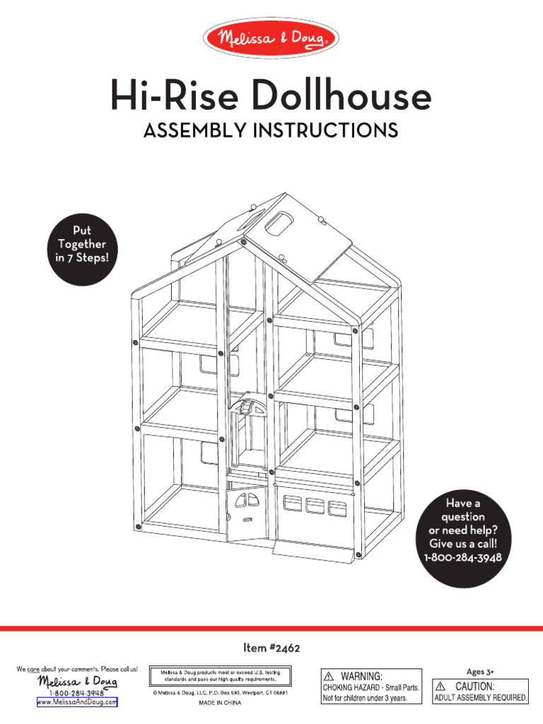 002462 HighRiseDollhouse Assembly | PDF | Screw | Nut (Hardware)