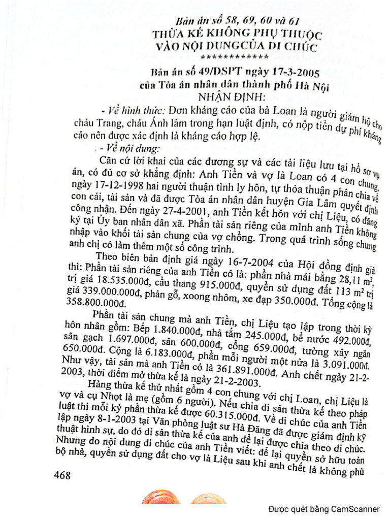 Thua Ke Khong Phu Thuoc Vao ND Di Chuc | PDF