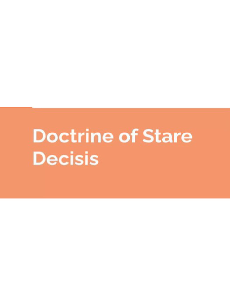 Stare Decisis | PDF