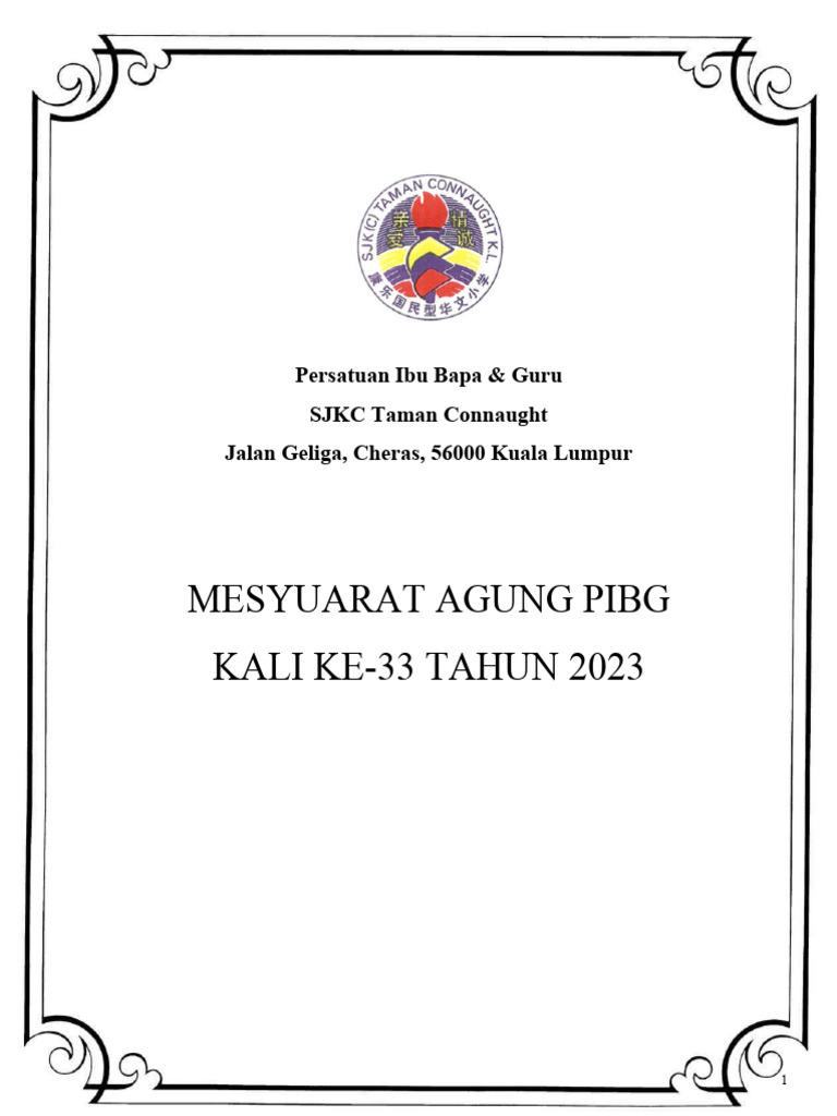 Mesyuarat Agung PIBG 2023 | PDF