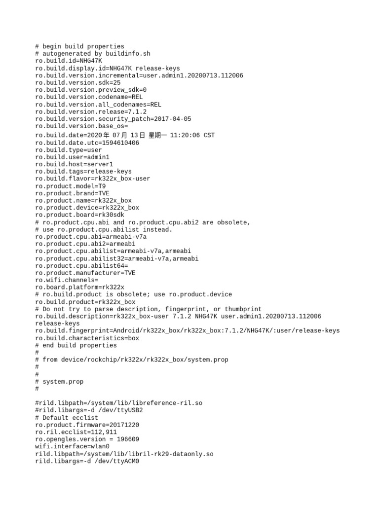 Build Prop TVE | Download Free PDF | Java Platform | Embedded Linux Distributions