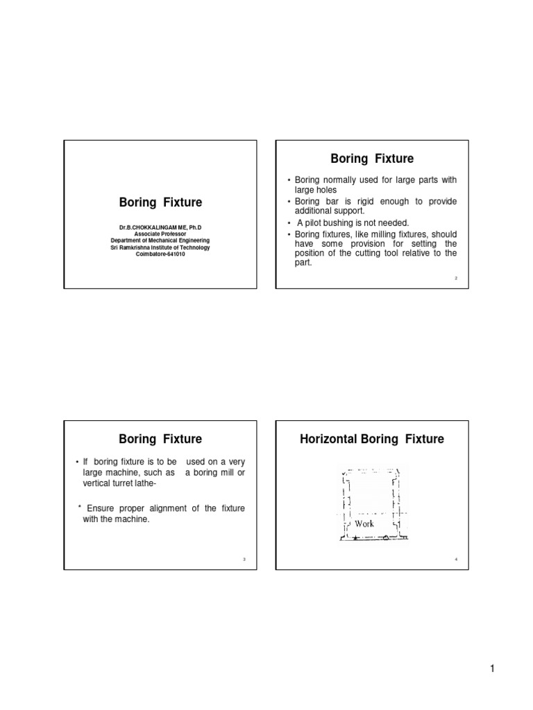 Boring Fixture | PDF | Tools | Metalworking