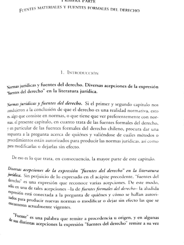 Fuentes Materiales y Fuentes Formales Del Derecho Squella, A ...