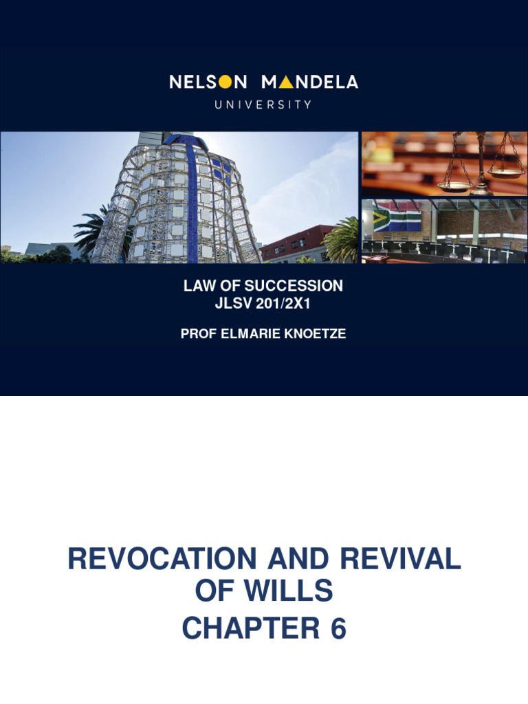 2024 Law of Succession Chapter 6 PP Slides - PPTX Parts I and II | PDF ...