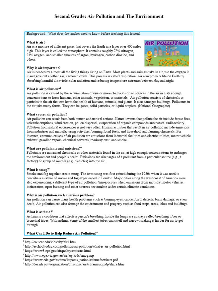 2nd Grade Air Lesson Plan (FINAL) | PDF | Atmosphere Of Earth | Air ...