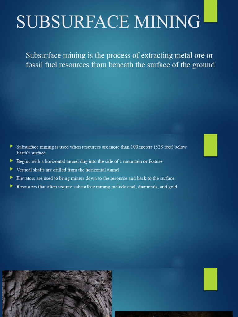 Subsurface Mining | PDF | Mining | Ore