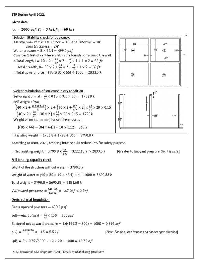 ETP Design | PDF | Buoyancy | Civil Engineering